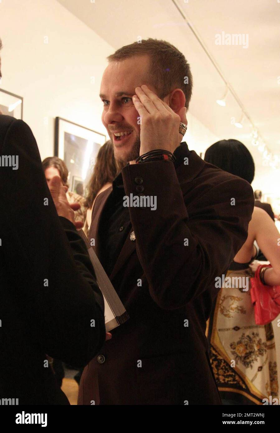 Dominic Monaghan arrives at the Hamilton-Selway gallery for the opening ...