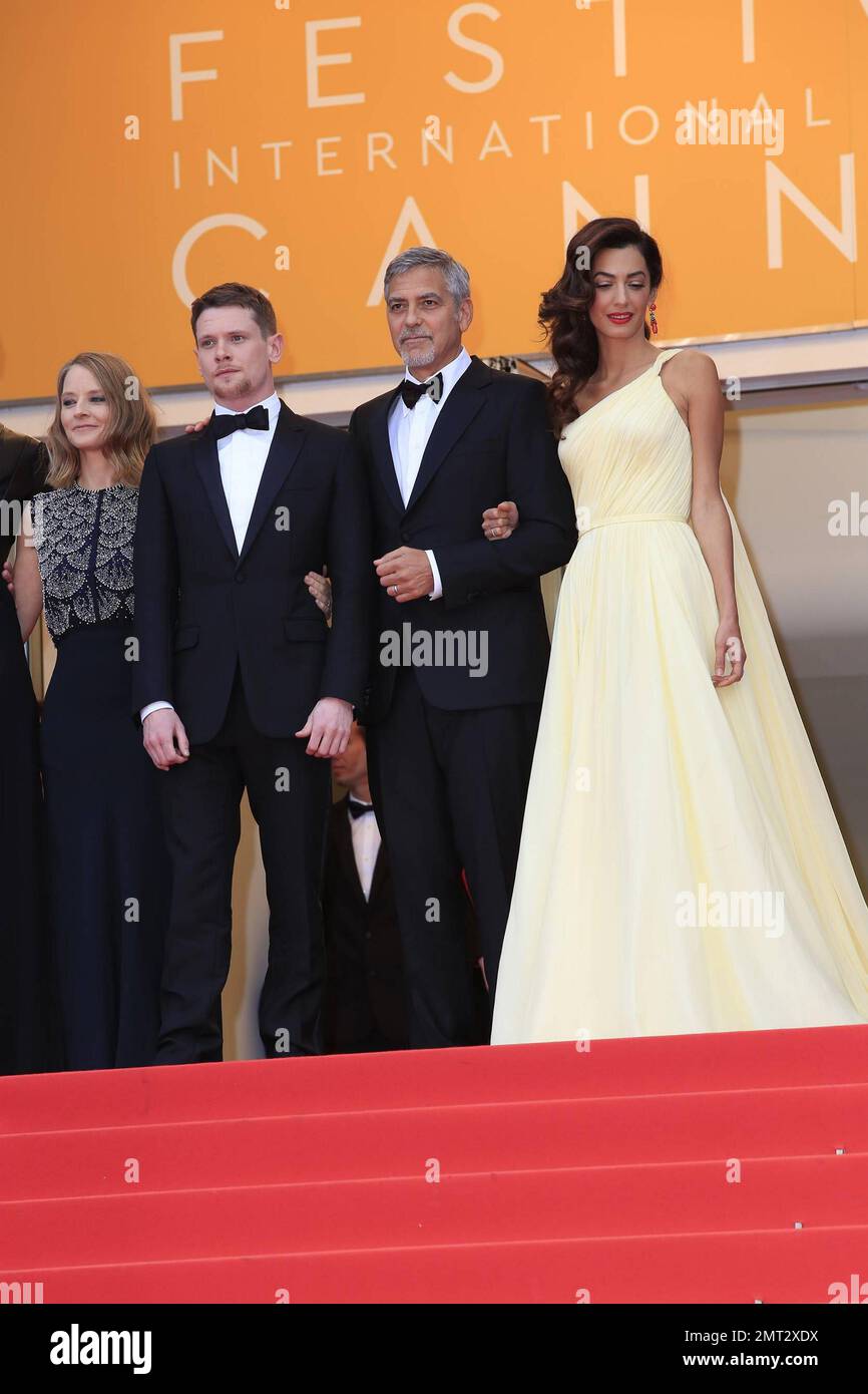 Jodie Foster, Jack O'Connell, George Clooney and Amal Clooney arrive at ...