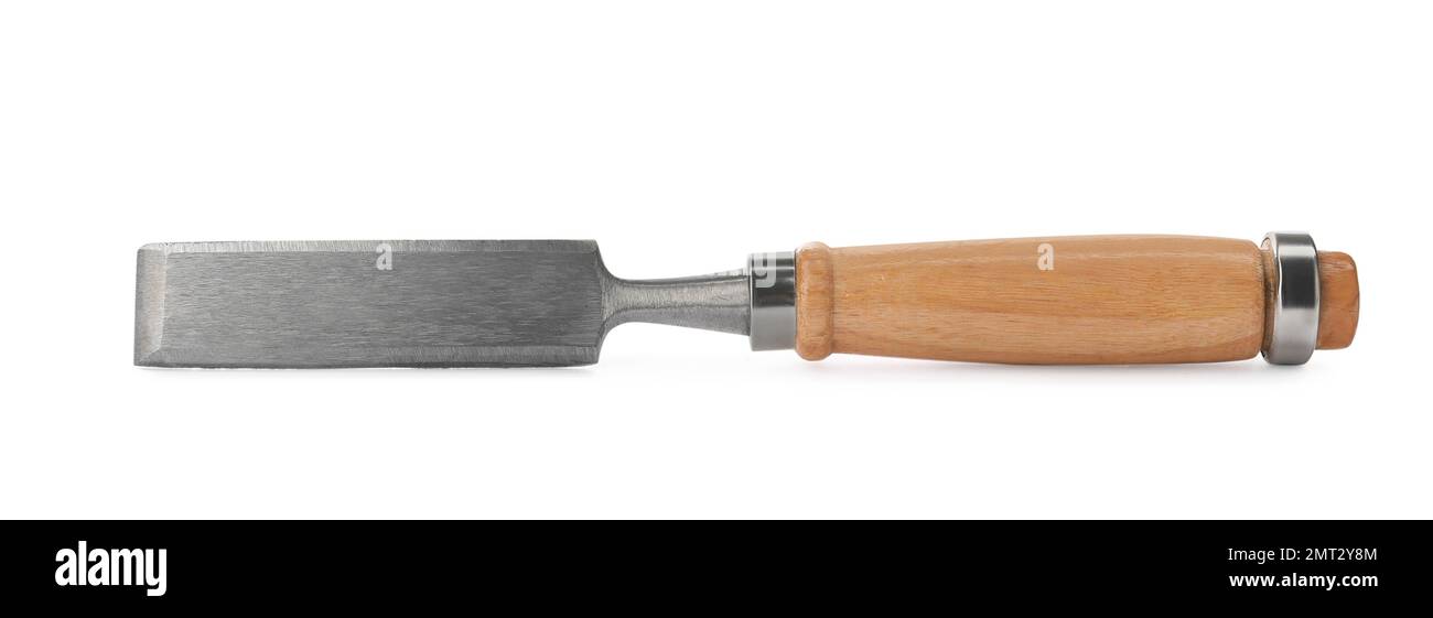 Modern chisel isolated on white. Carpenter's tool Stock Photo - Alamy