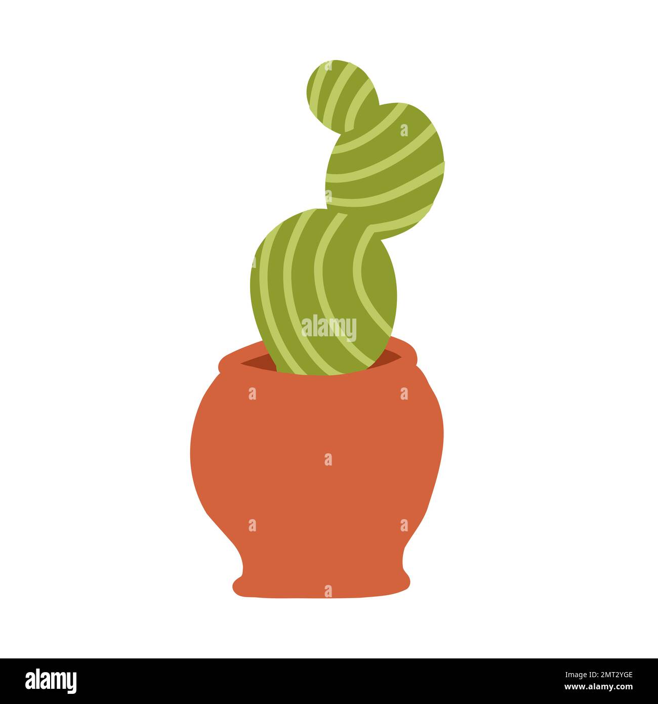 Cartoon cactus. Vector illustration in flat style isolated on white ...