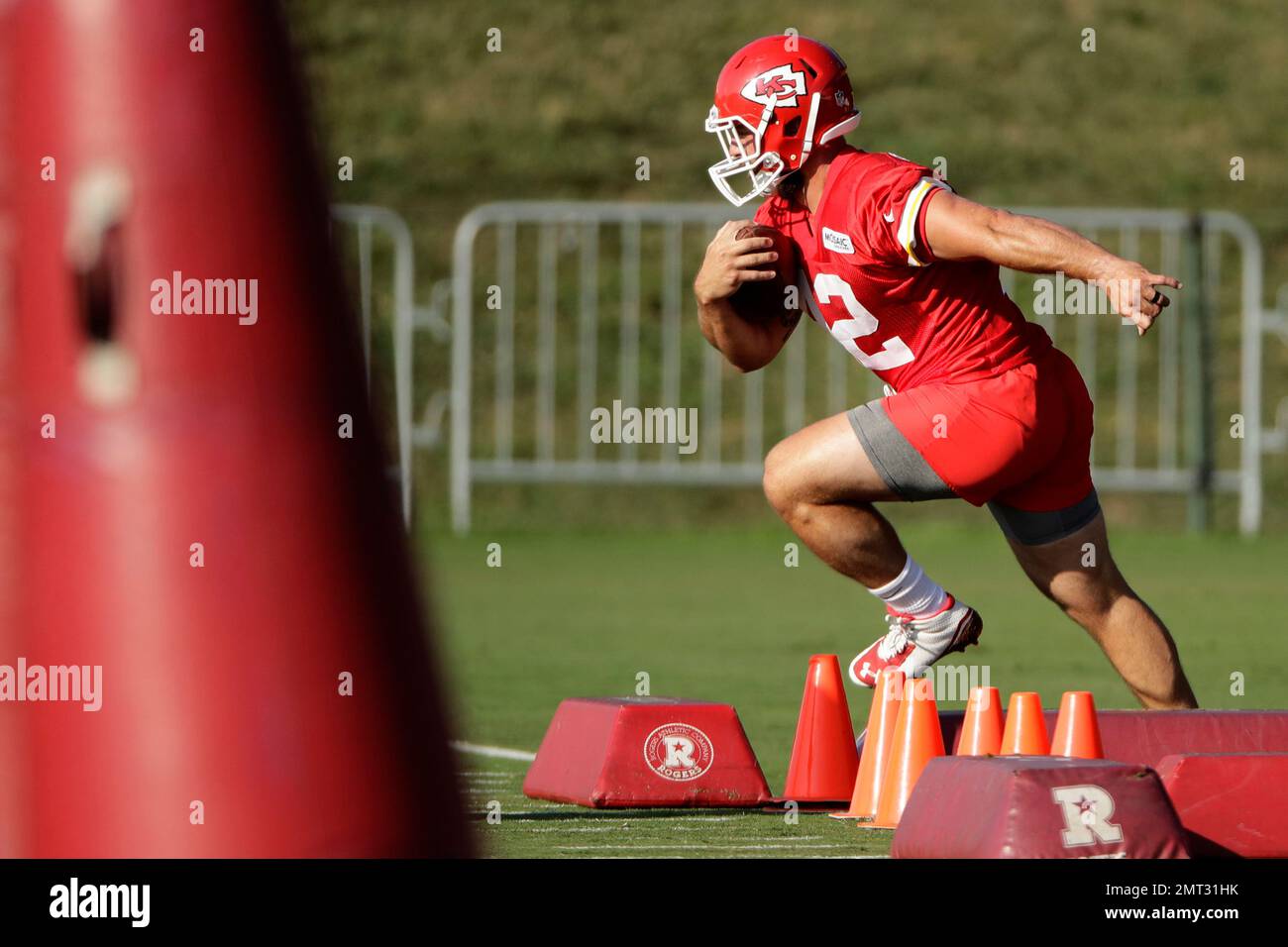 Kansas City Chiefs fullback Anthony Sherman (42) participates in a ...