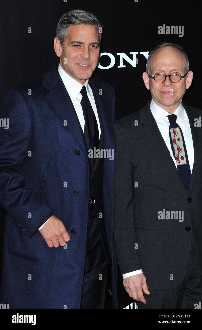 George Clooney and Bob Balaban at the "Monument Men" NYC Premiere held ...