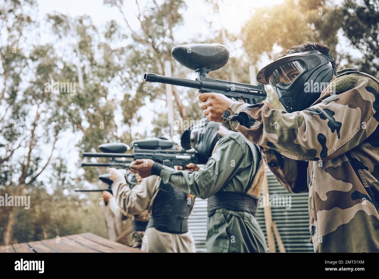 Group men shooting range outdoor hi-res stock photography and images ...