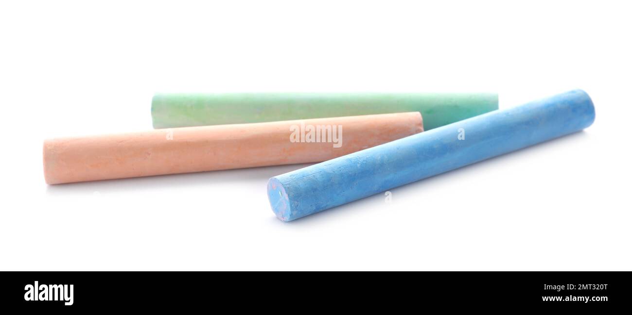 Color chalk white background hi-res stock photography and images - Alamy