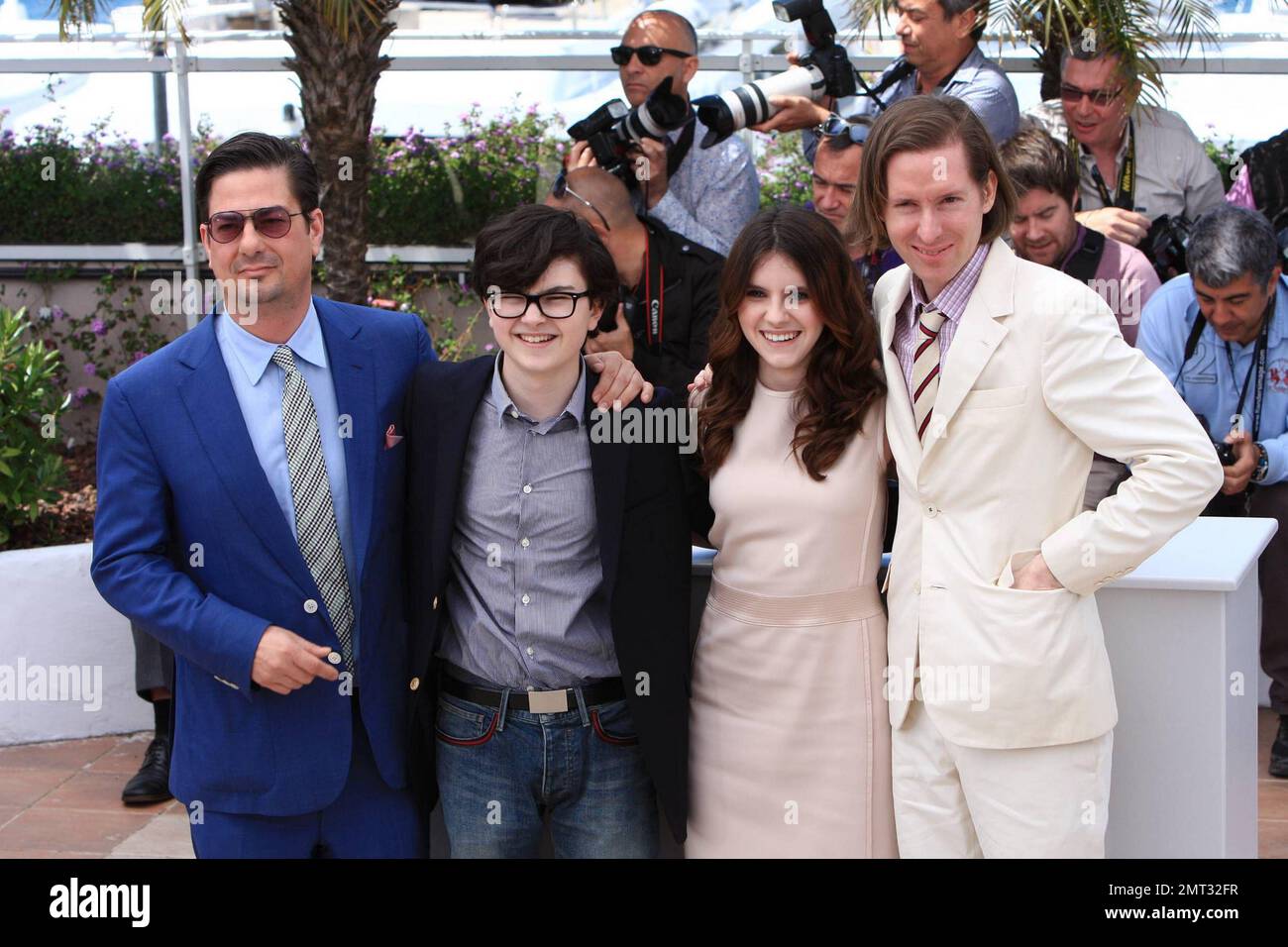 Writer Roman Coppola, Jared Gilman, Kara Hayward and Director Wes ...