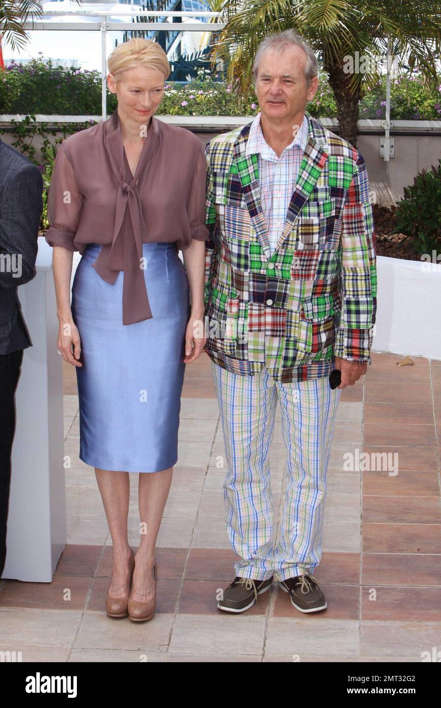 Tilda Swinton and Bill Murray attend the "Moonrise Kingdom" Photocall ...