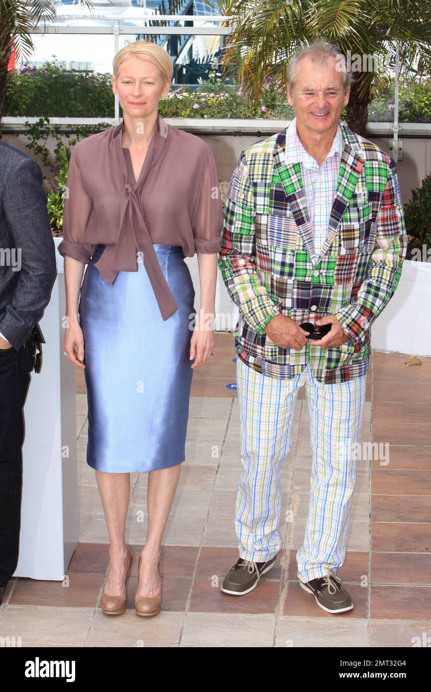 Tilda Swinton and Bill Murray attend the "Moonrise Kingdom" Photocall ...