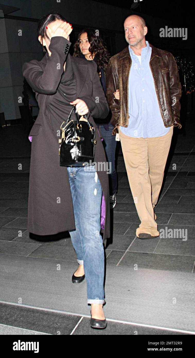 Exclusive!! It's family date night for ex spouses Demi Moore and Bruce ...