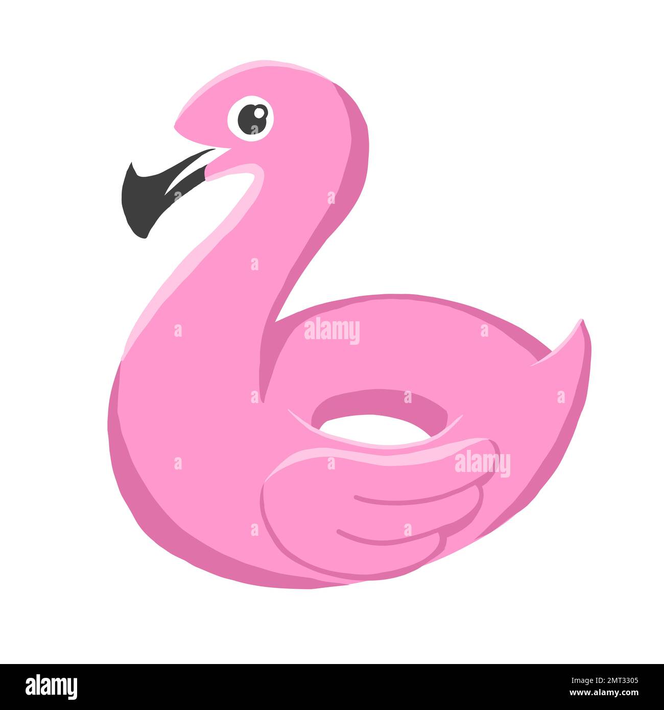 Pink flamingo pool toy in swimming pool Stock Vector Images - Alamy