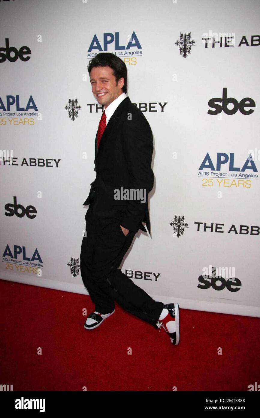 Sordid Lives actor Jason Dottley poses on the red carpet of the APLA ...