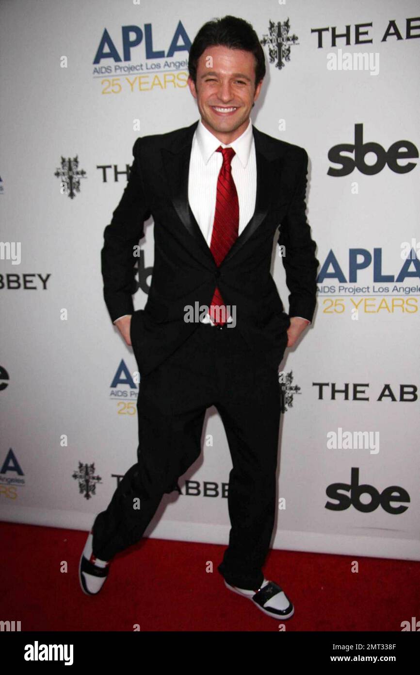 Sordid Lives actor Jason Dottley poses on the red carpet of the APLA ...
