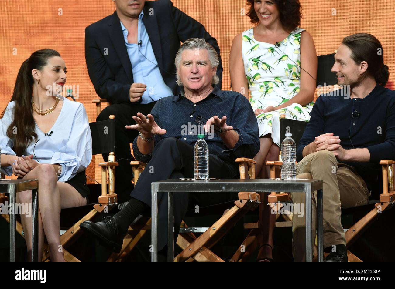 Vivien Cardone, from left, Treat Williams and Gregory Smith participate ...