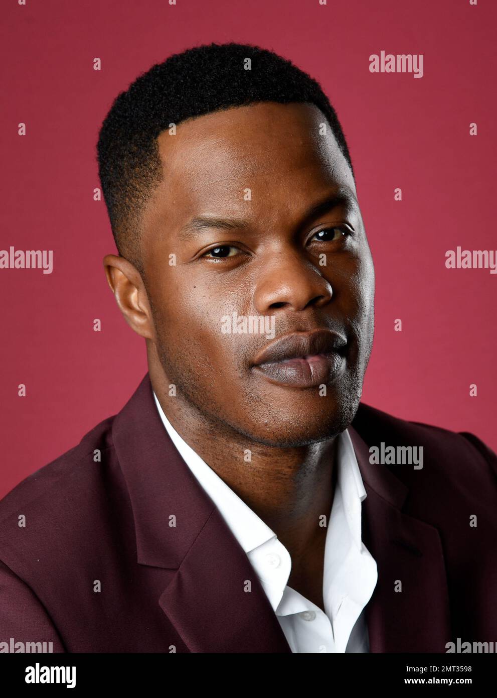Sam Adegoke, a cast member in the CW series "Dynasty," poses for a ...