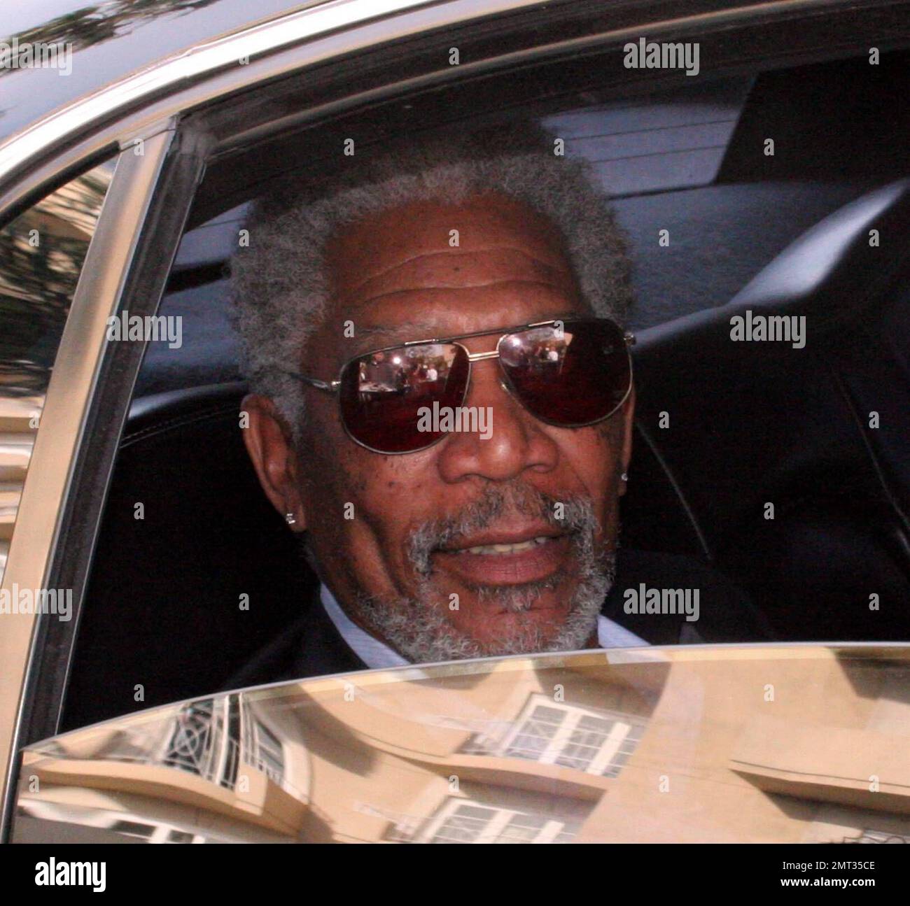 Morgan Freeman leaving the Four Seasons hotel in Los Angeles, Ca. to ...