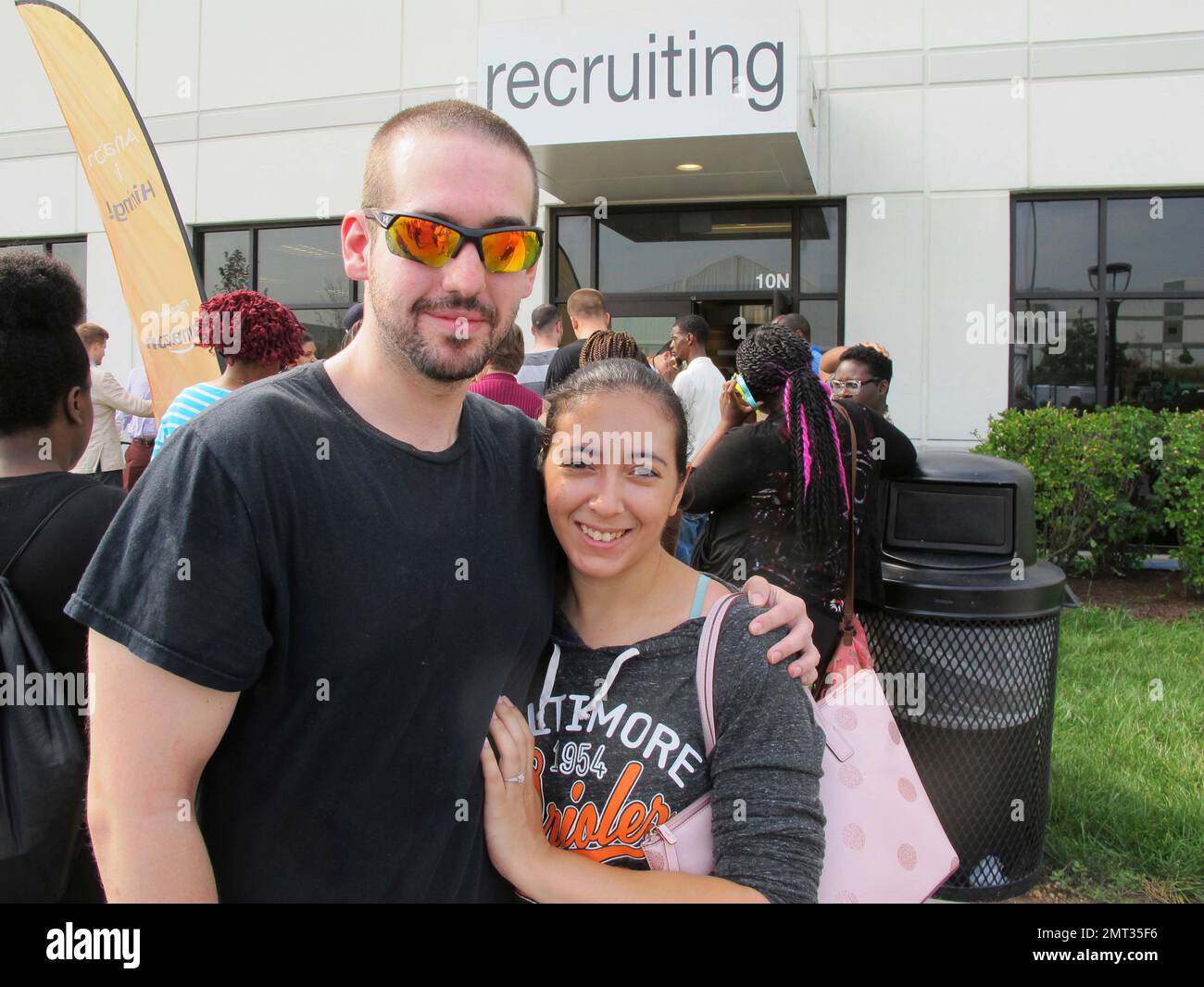 Rodney Huffman and his fiancee, Stephanie Somarriba, pose for a picture ...