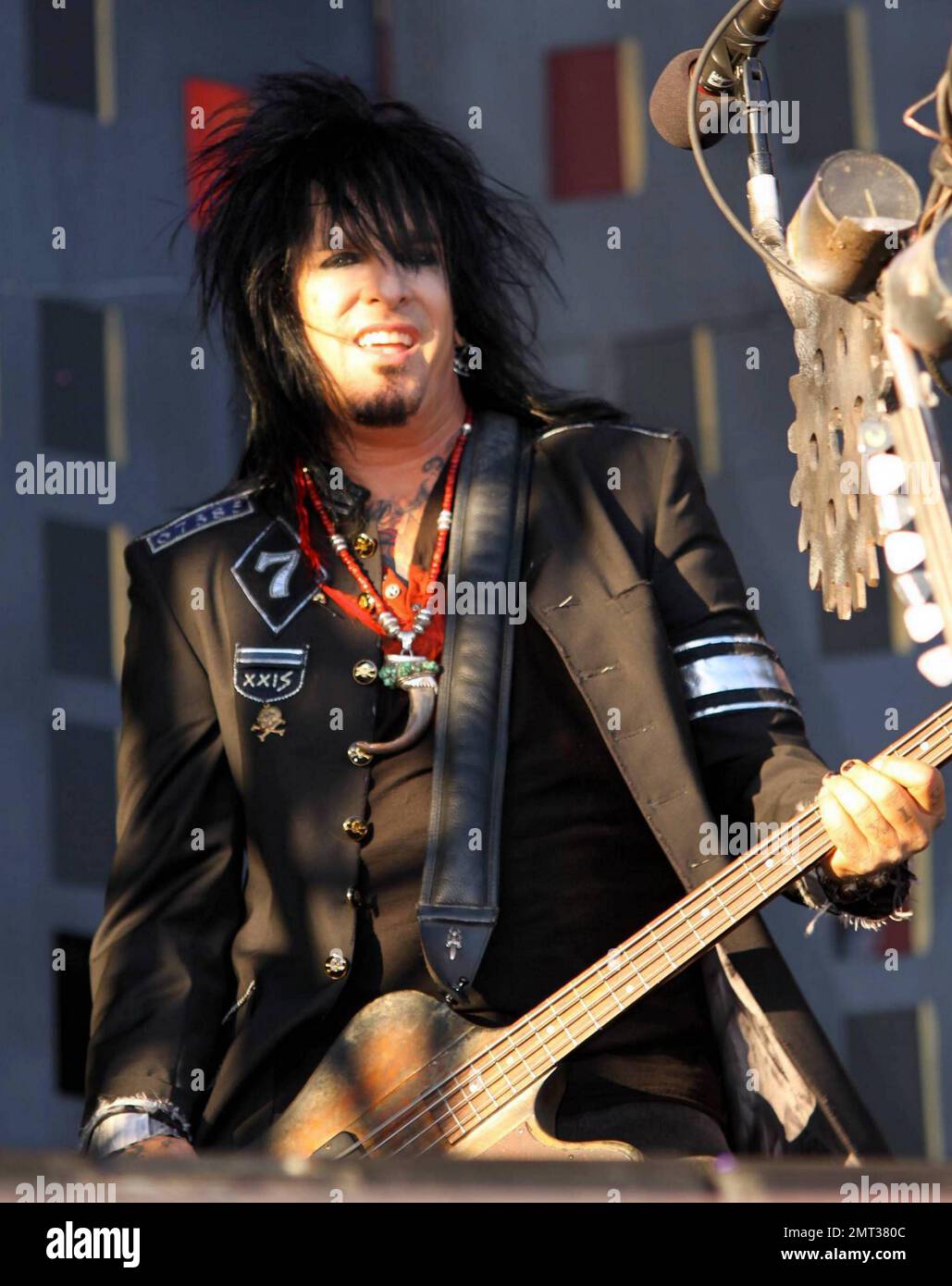 Metal legends Motley Crue perform live at the Sonisphere Festival. Lead ...