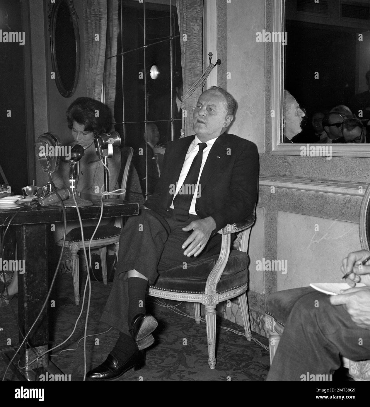 Darryl Zanuck pictured during a news conference he gave on Sept. 3 ...