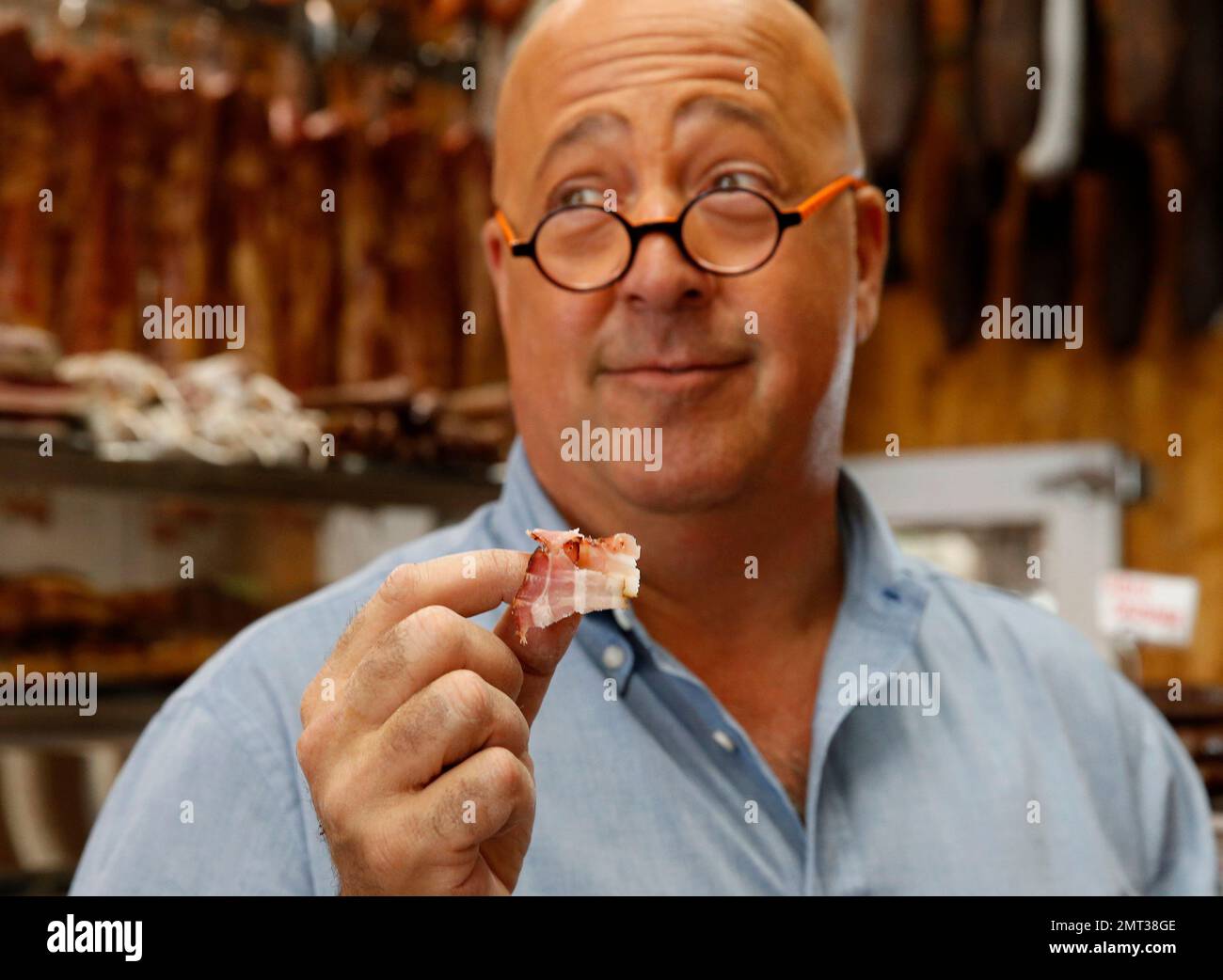 In this photo taken Thursday, July 20, 2017, "Bizarre Foods" host ...