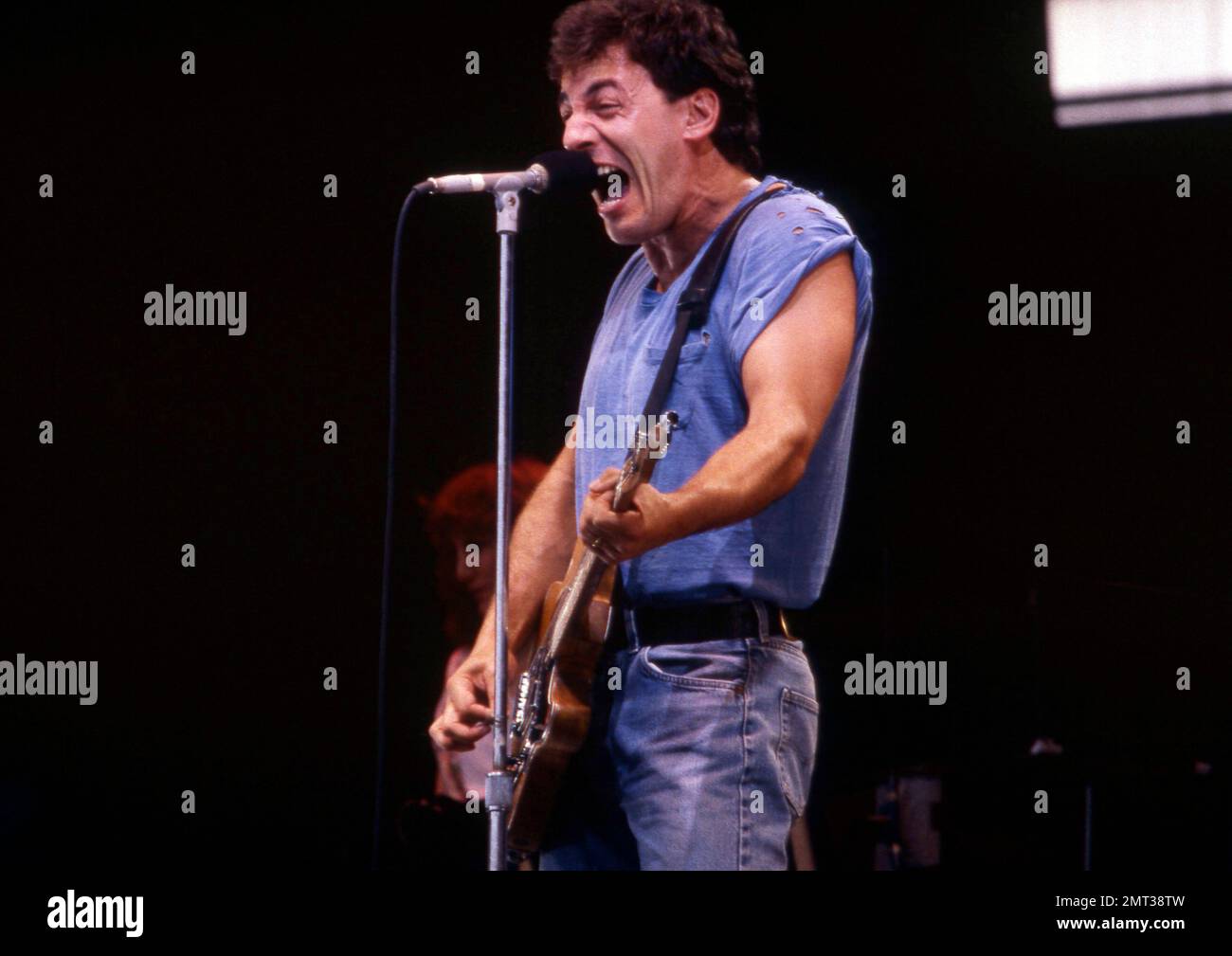 35 year old American rock star Bruce Springsteen, pictured during his ...