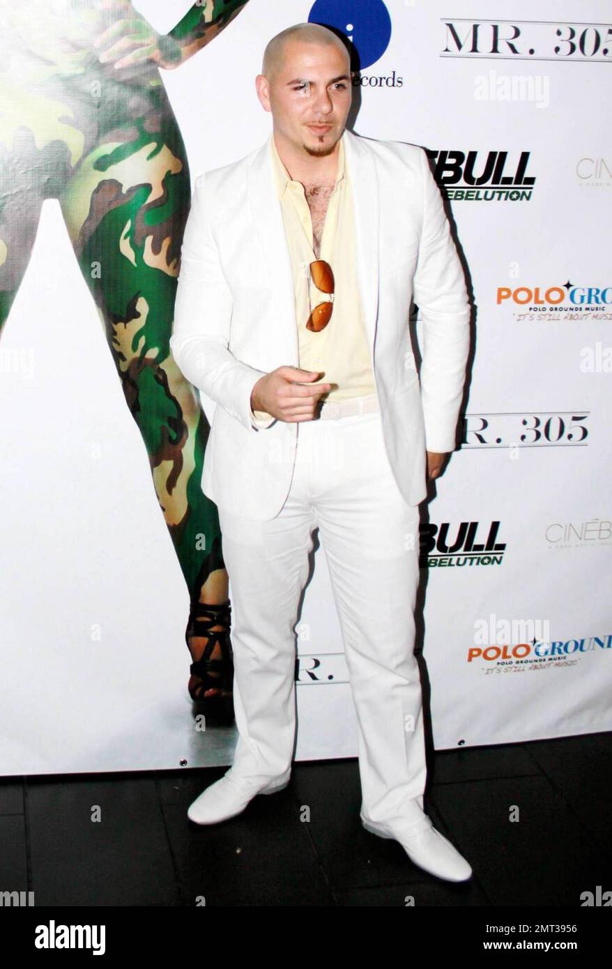 Mr. 305 Pitbull holds a VIP listening session at Cinebistro for his ...