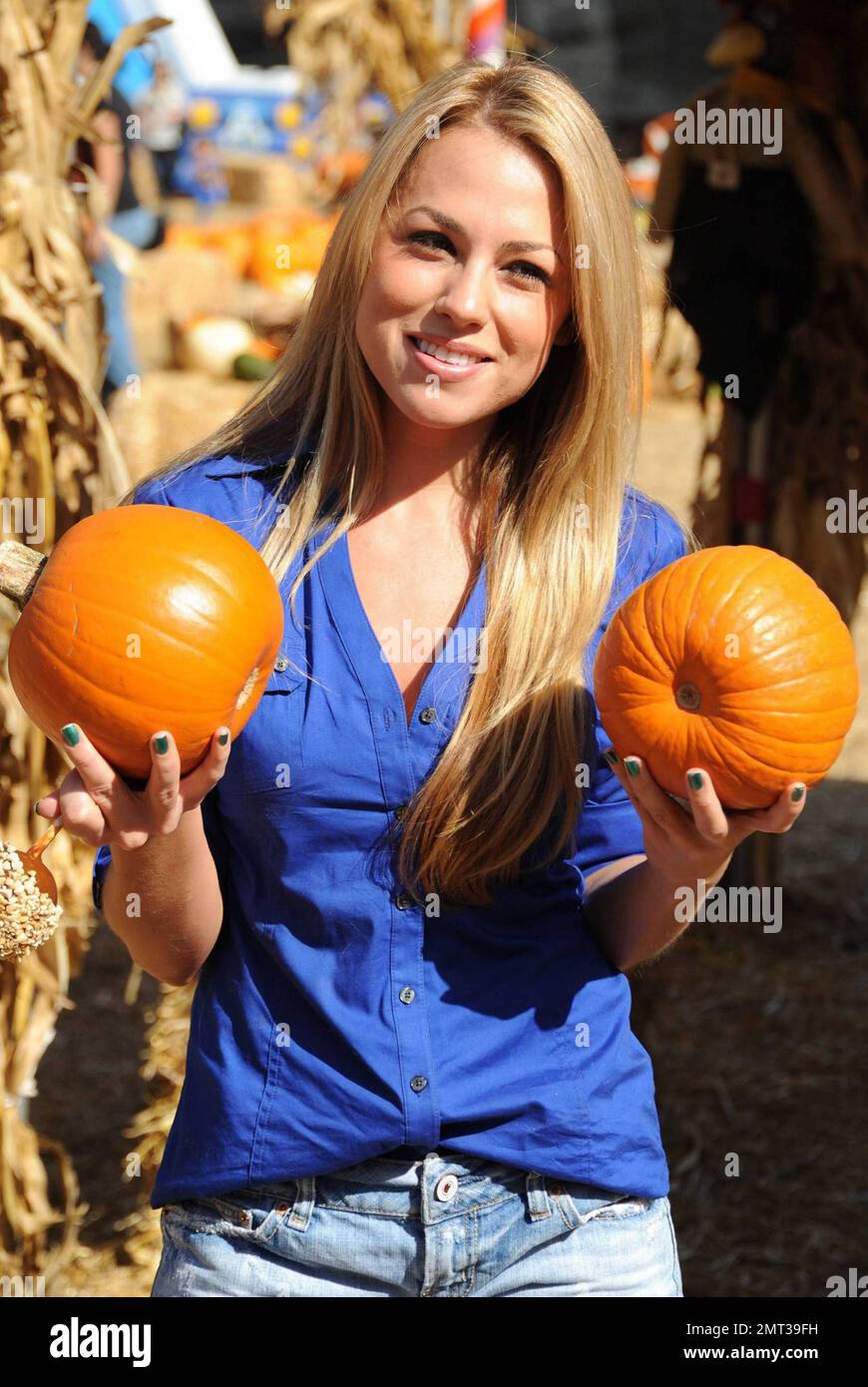 Actress Jessica Hall poses with pumpkins, shows off a tattoo and eats a ...