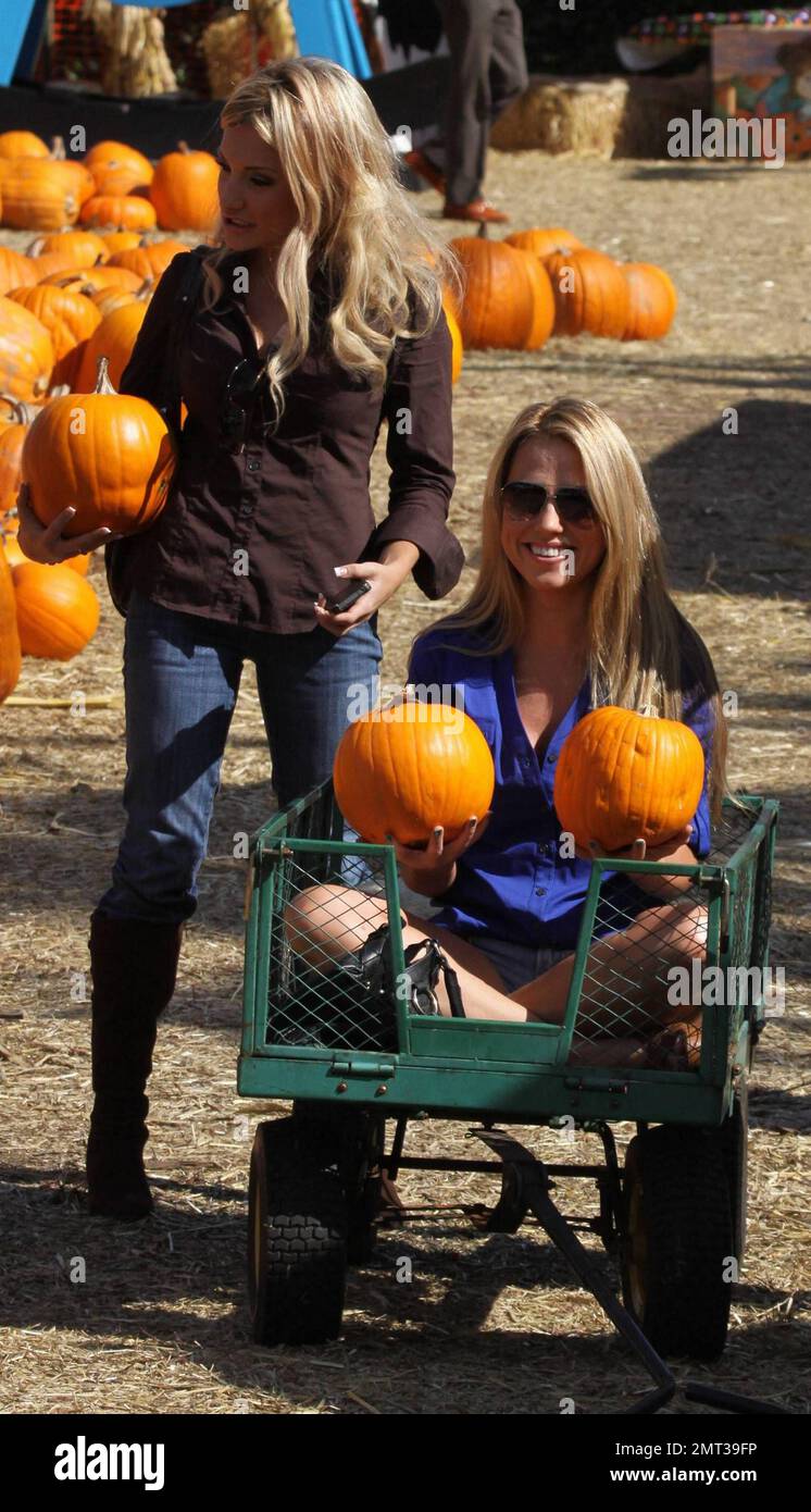 Tara Renee and Jessica Hall visit Mr. Bones Pumpkin Patch during a sunny autumn afternoon. Los ...