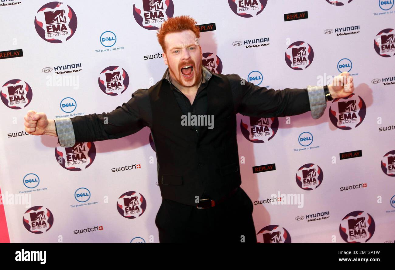 Sheamus at the MTV Europe Music Awards 2011 at the Odyssey Arena in ...