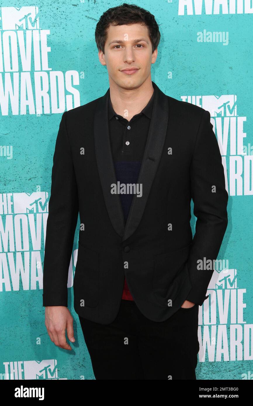 Andy Samberg at the 2012 MTV Movie Awards at the Gibson Amphitheatre ...