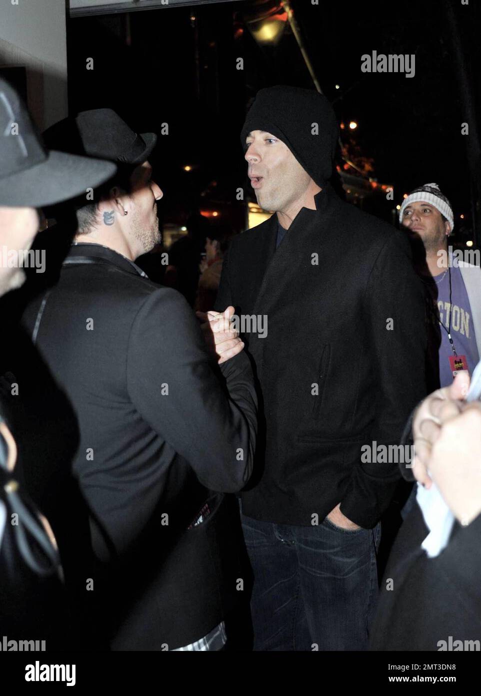 Carson Daly, Benji and Joel Madden at MTV's wrap party for its hit show ...