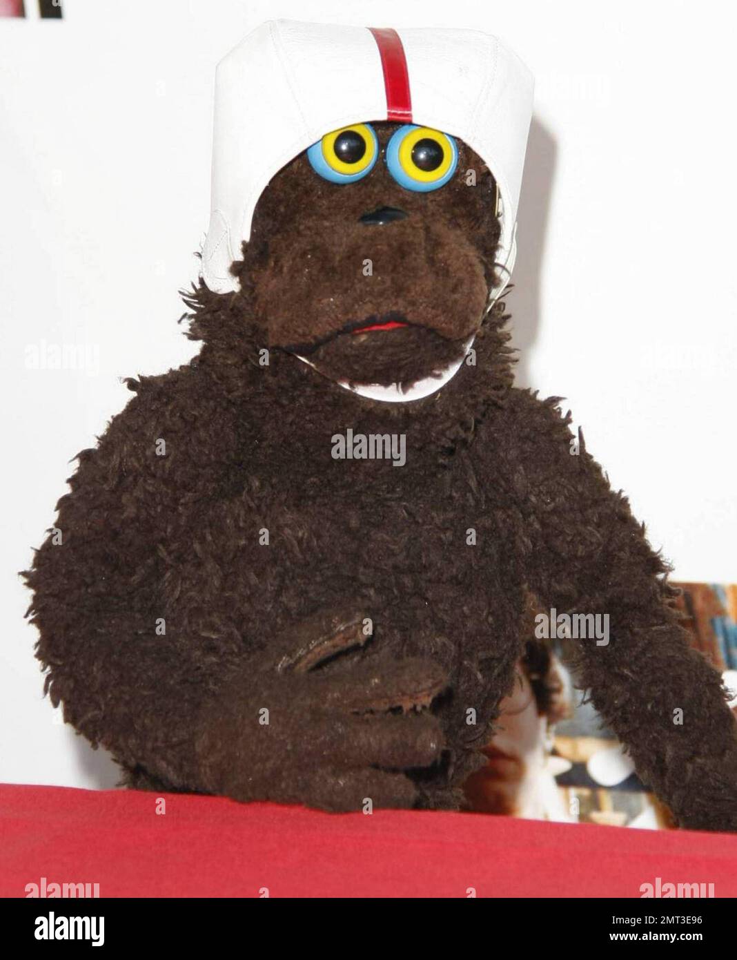 Warren Demontague the puppet, worked by Dan Milano, at the launch party ...