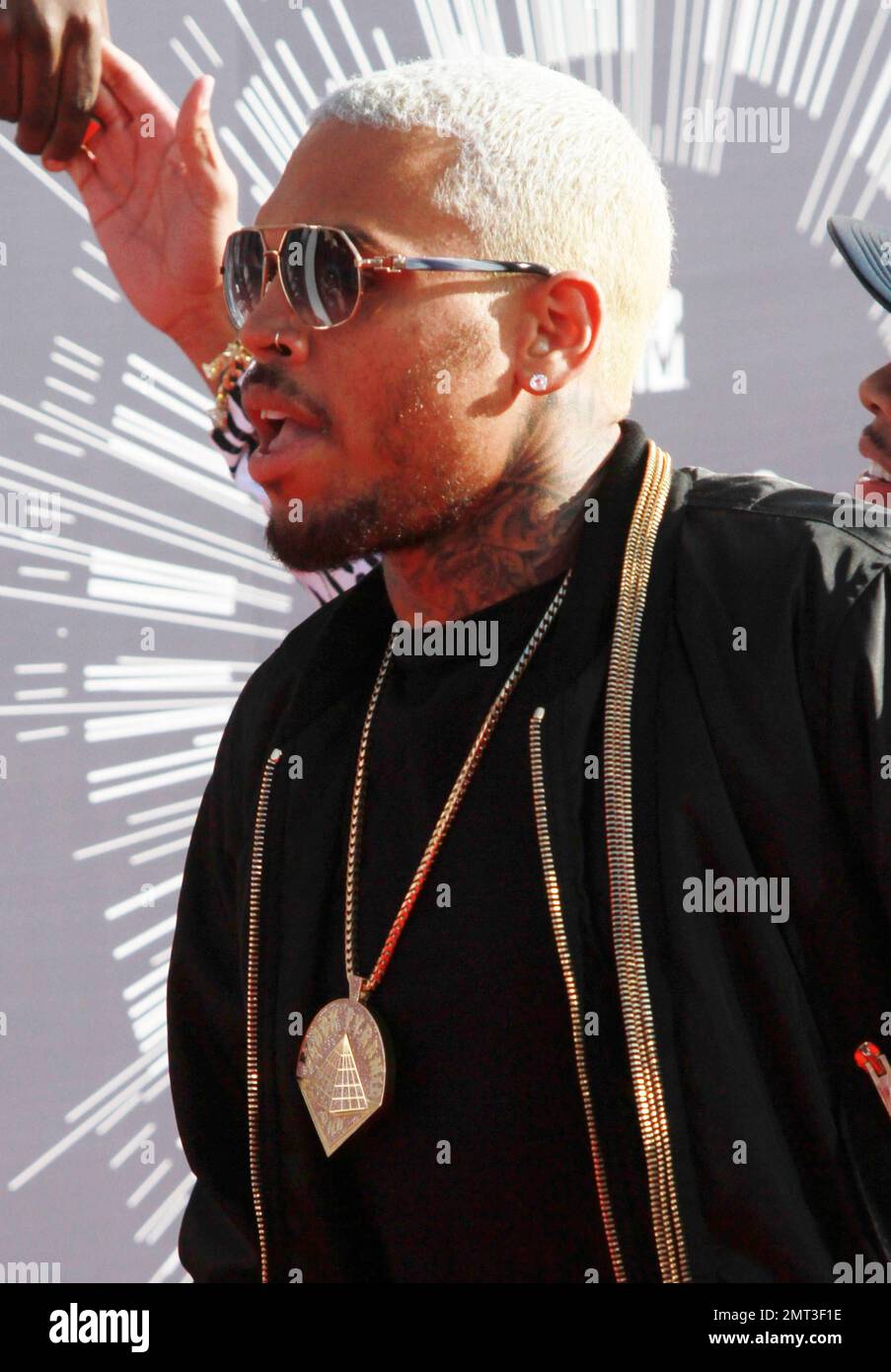 Chris Brown at the MTV Video Music Awards at the Forum in Los Angeles ...
