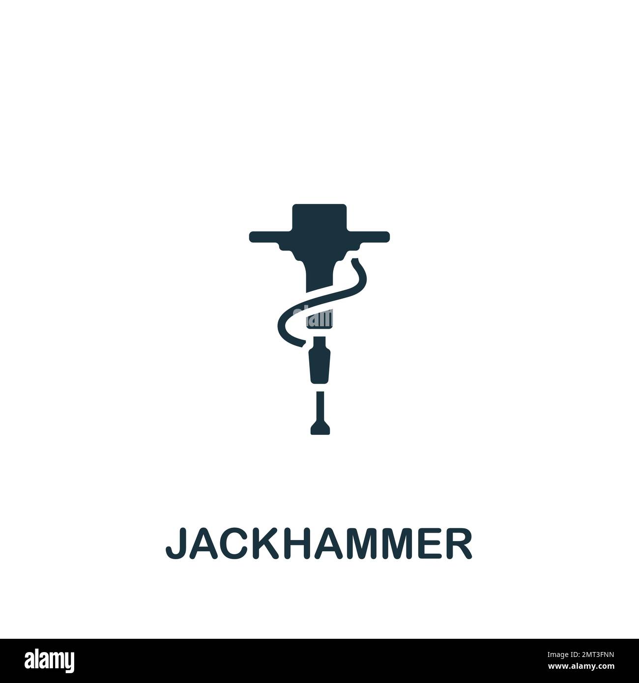Jackhammer Icon Monochrome Simple Sign From Construction Instruments Collection Jackhammer