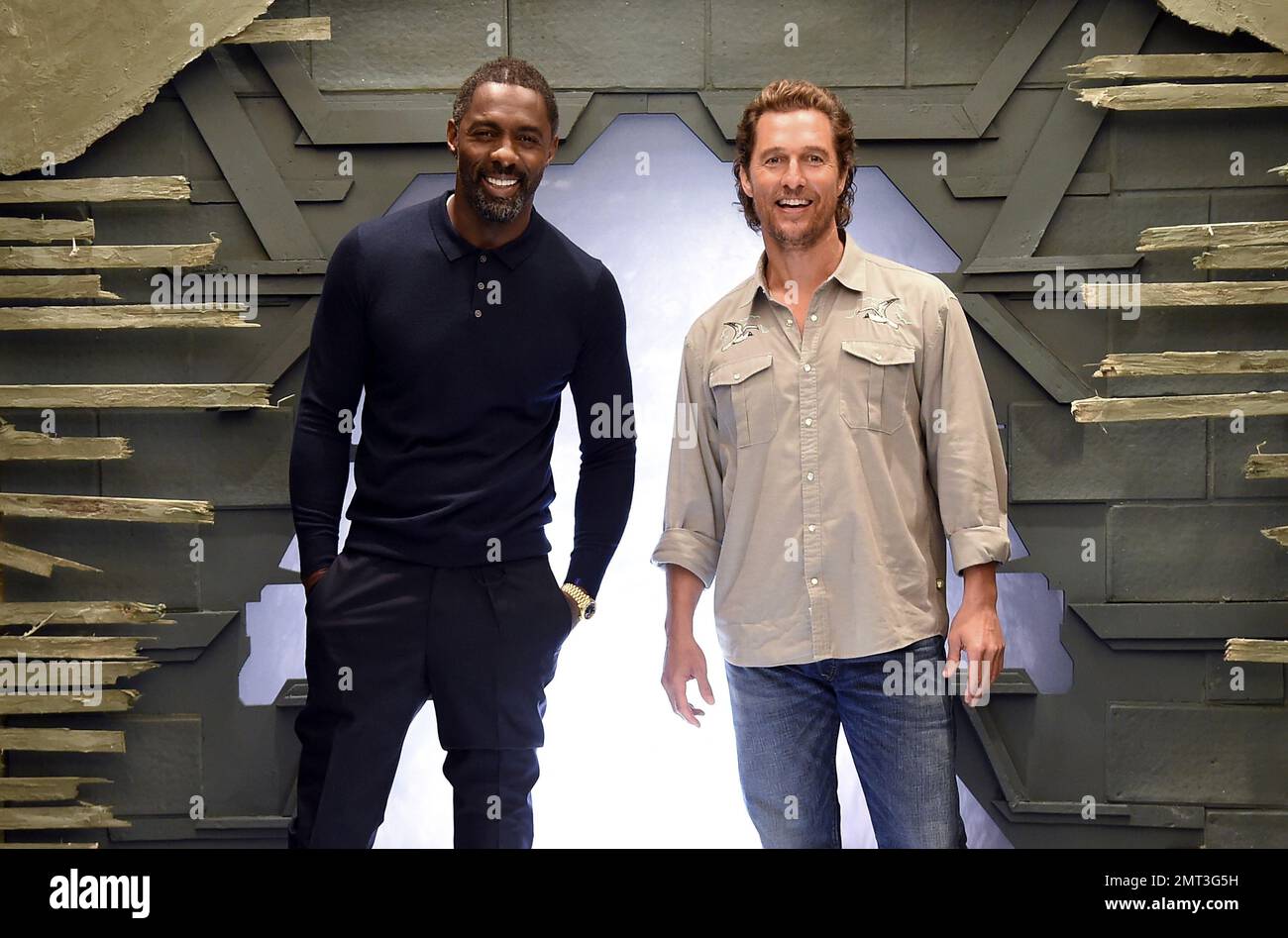 Actors Idris Elba, left, and Matthew McConaughey participate in "The ...
