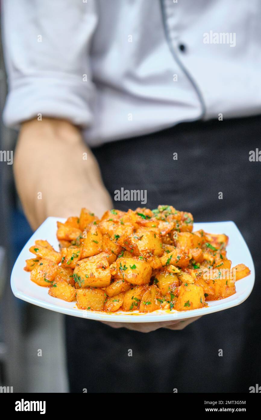 A Roasted Potatoes in middle eastern food Stock Photo - Alamy