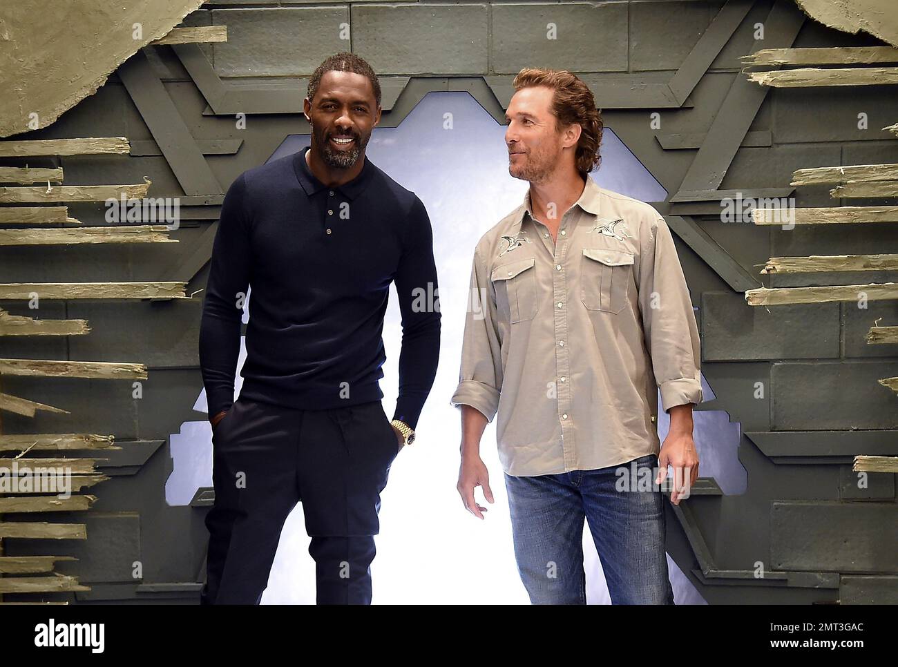 Actors Idris Elba, left, and Matthew McConaughey participate in "The ...