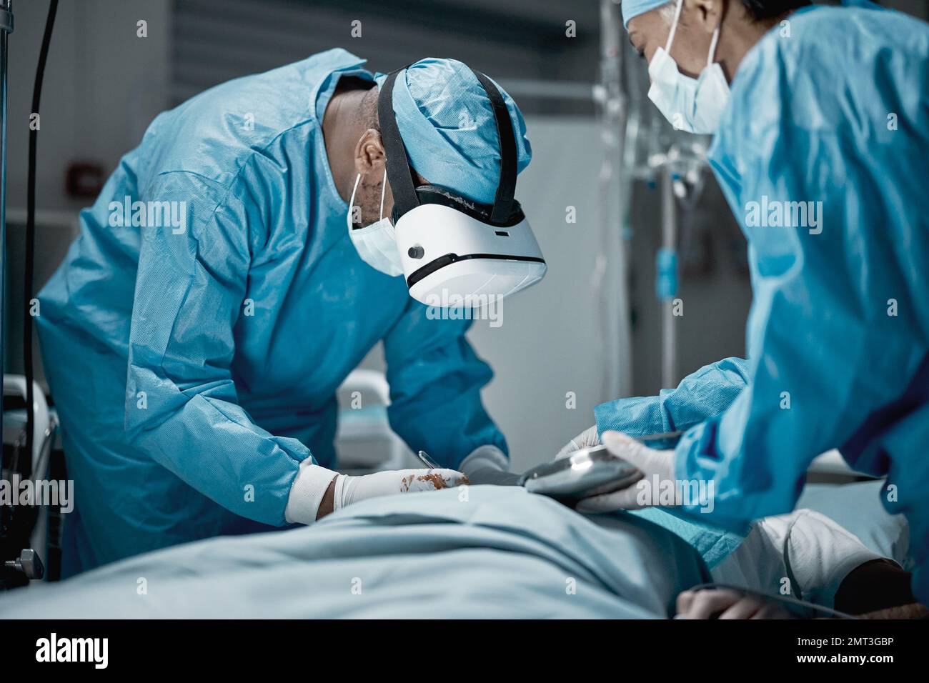 Surgery, doctor help and surgeon with medical tools and healthcare ...