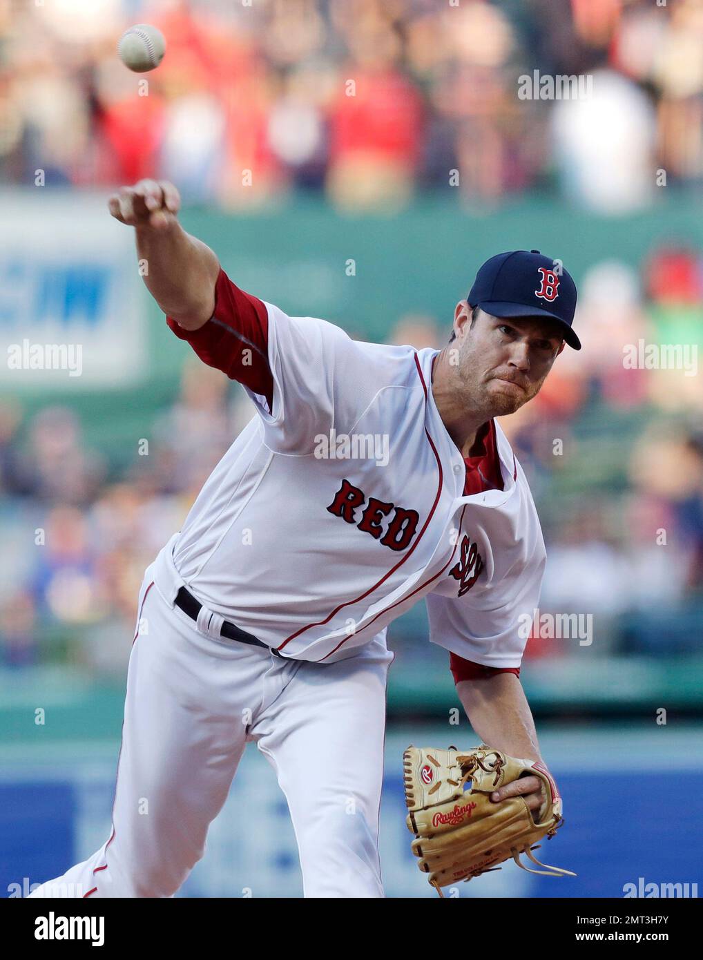 Boston Red Sox starting pitcher Doug Fister delivers during the first ...