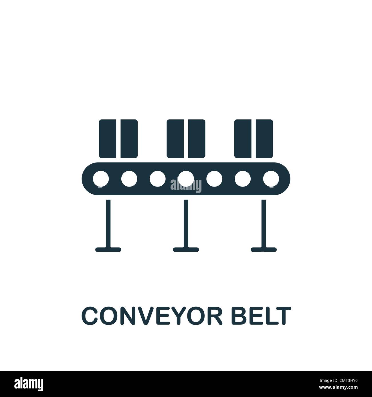Conveyor Belt Icon Monochrome Simple Sign From Construction Instruments Collection Conveyor
