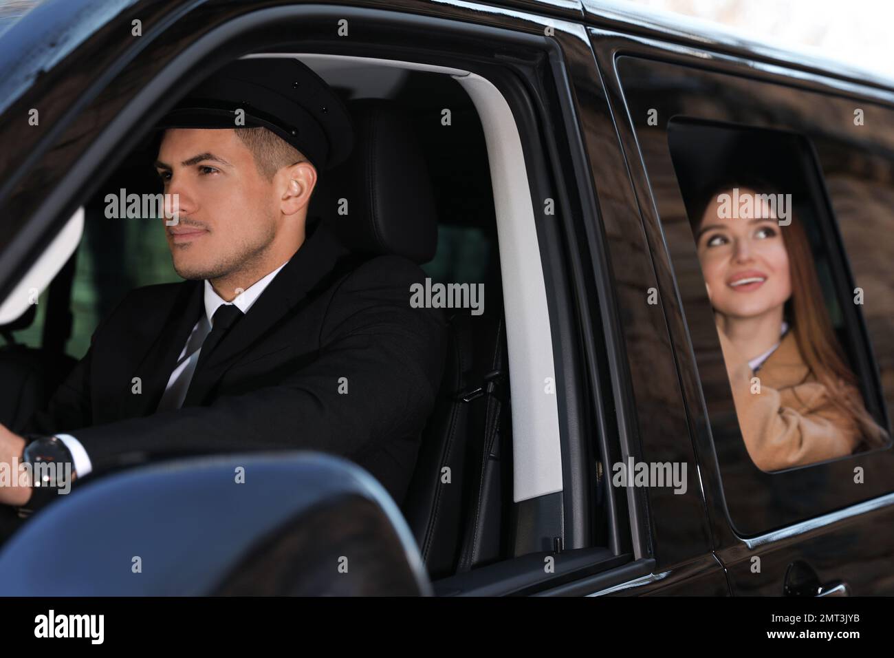 Professional woman driver in uniform hi-res stock photography and ...