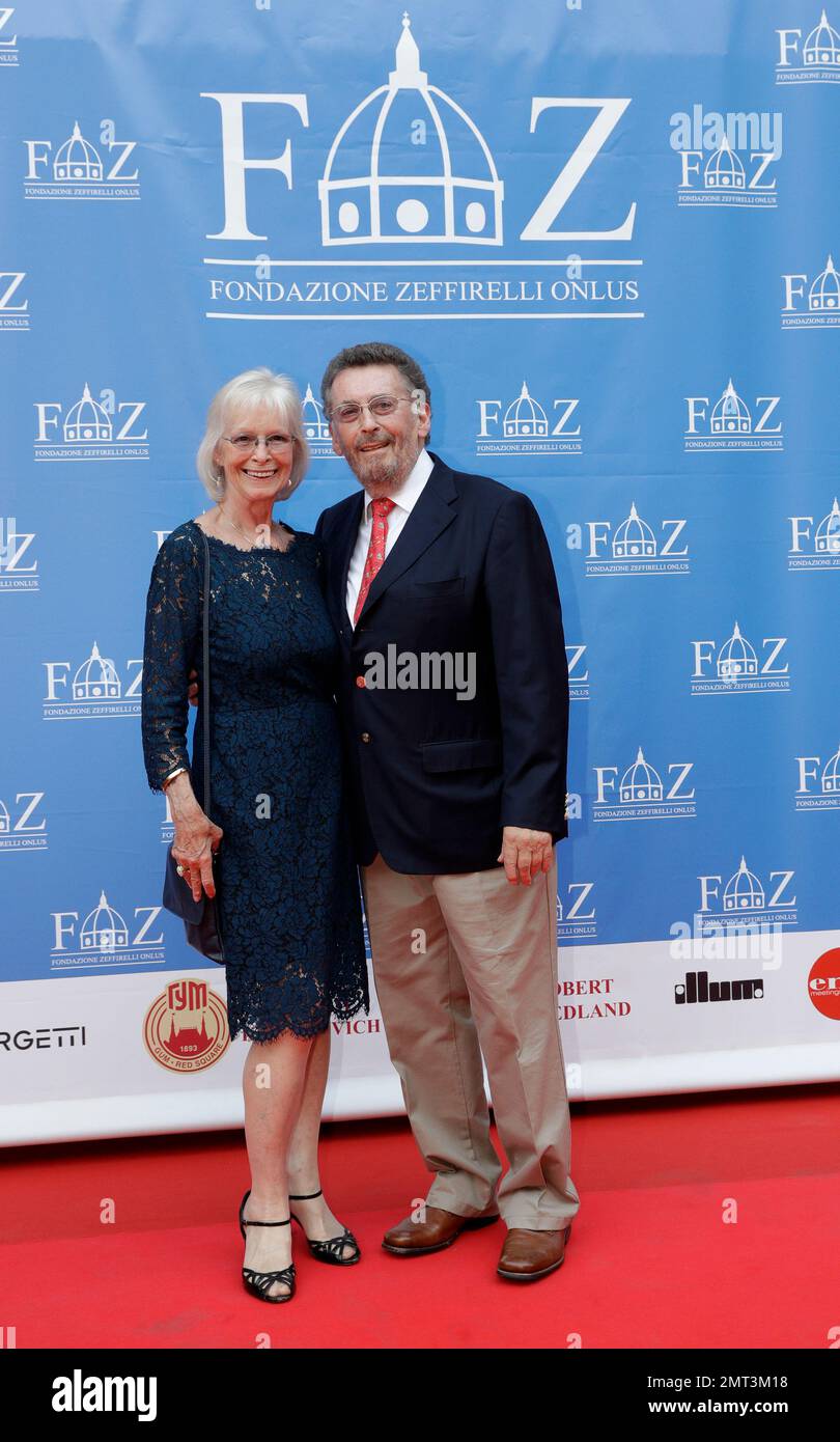 British actor Robert Powell, right, and his wife Babs arrive on the red ...