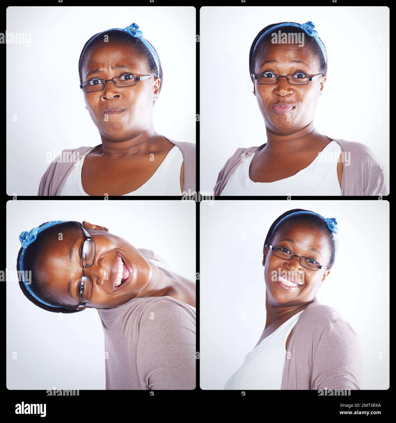 Shes expressive for sure. Composite shot of the many expressions of ...