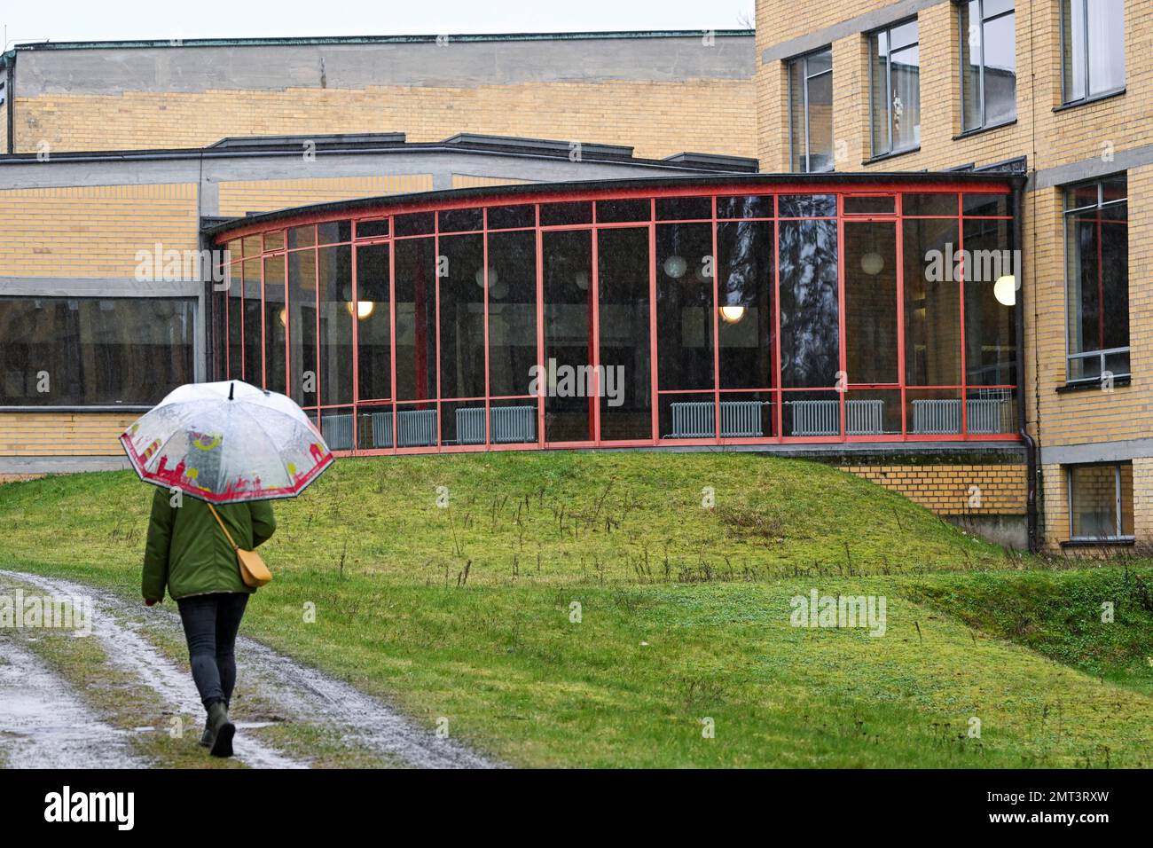 Bernau, Germany. 31st Jan, 2023. Bauhaus architecture can be seen at ...