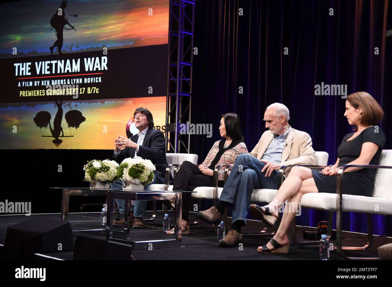 Ken Burns, from left, Mai Elliott, Gen. Merrill McPeak and Lynn Novick ...
