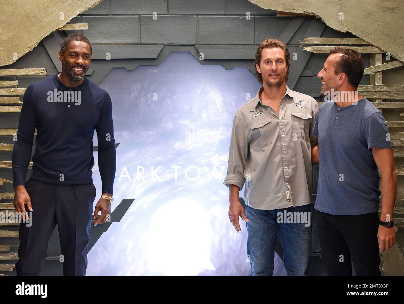 Actors Idris Elba, left, Matthew McConaughey and director Nikolaj Arcel ...