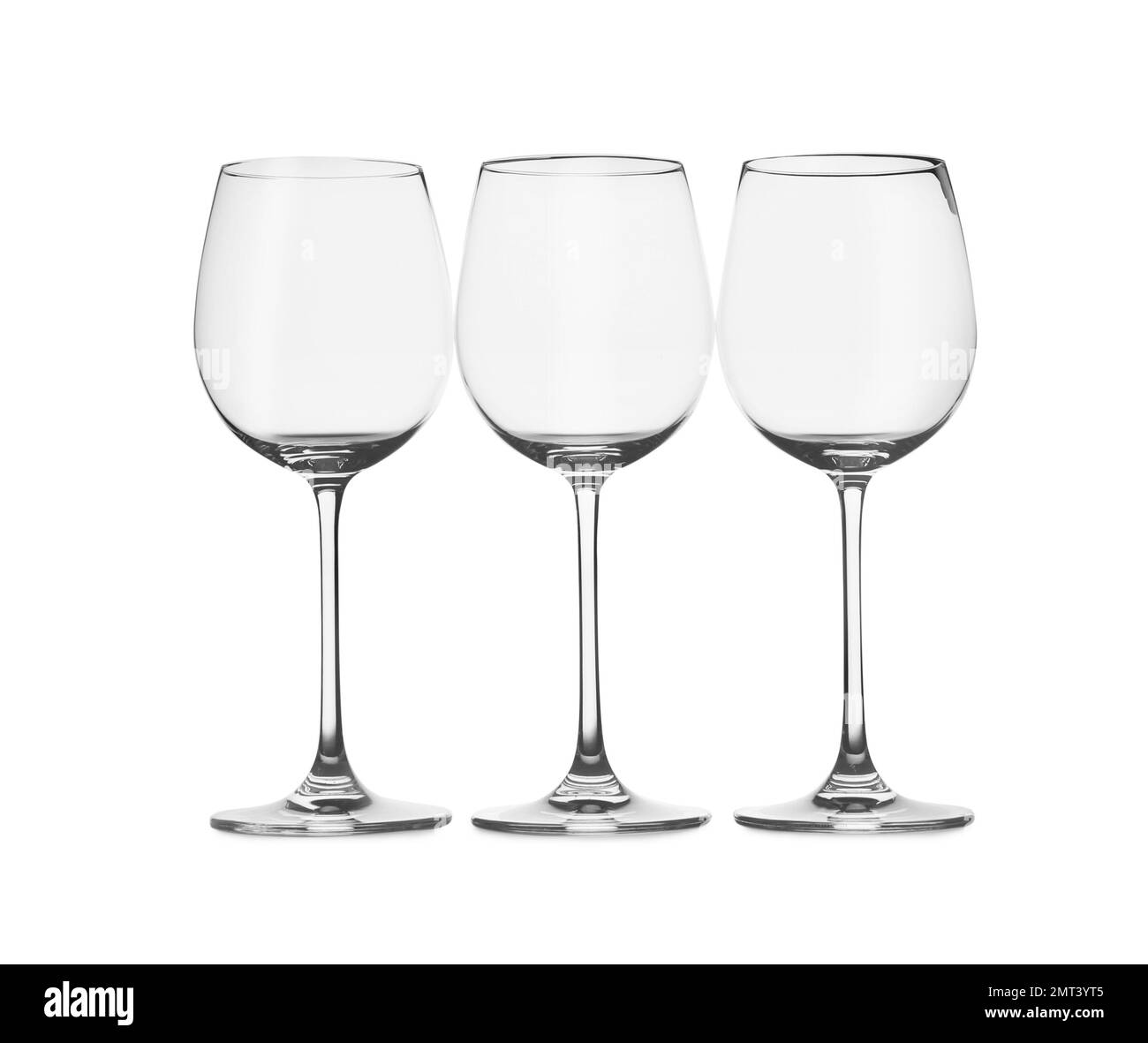 Set of wine glasses isolated on white Stock Photo - Alamy