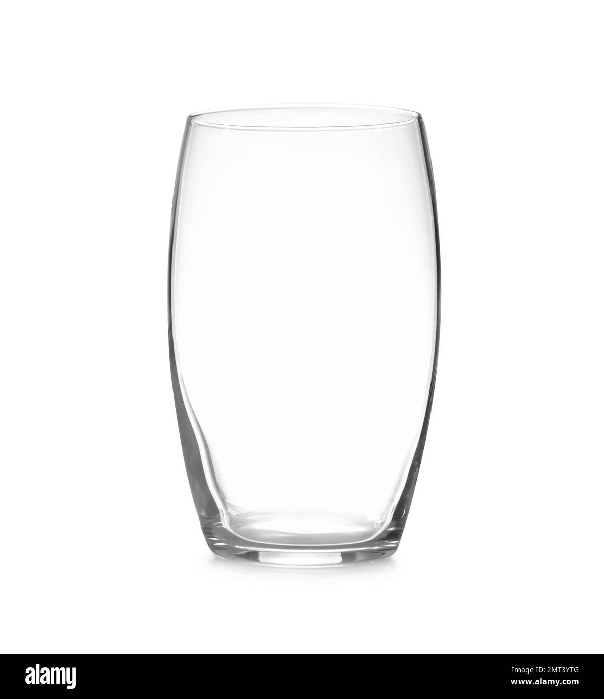 New clean empty glass isolated on white Stock Photo - Alamy