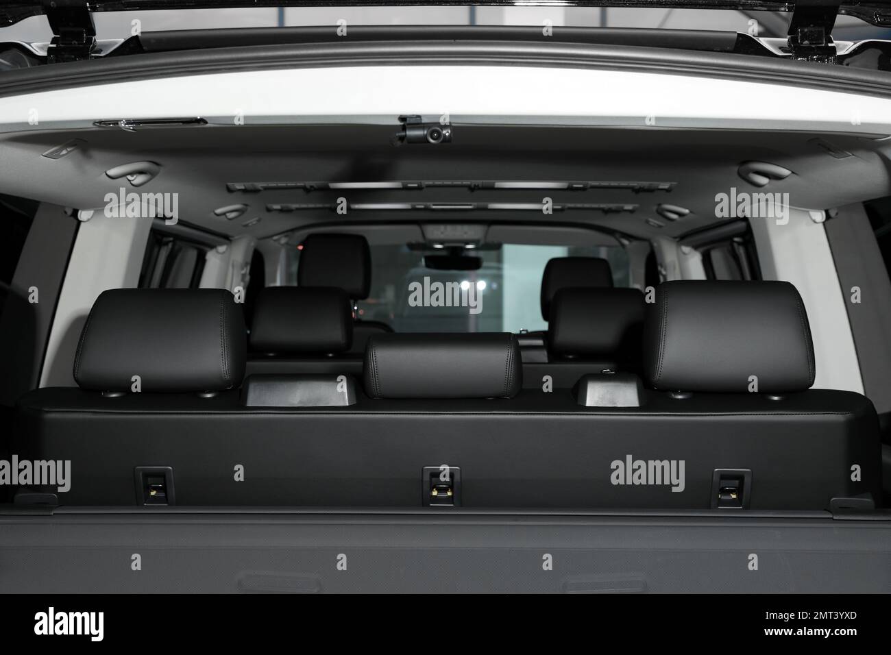 New modern car with comfortable seats inside Stock Photo - Alamy