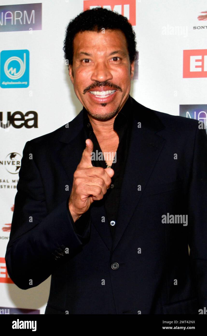 Singer Lionel Ritchie arrives at the NARM 2012 Music Biz Awards held at ...