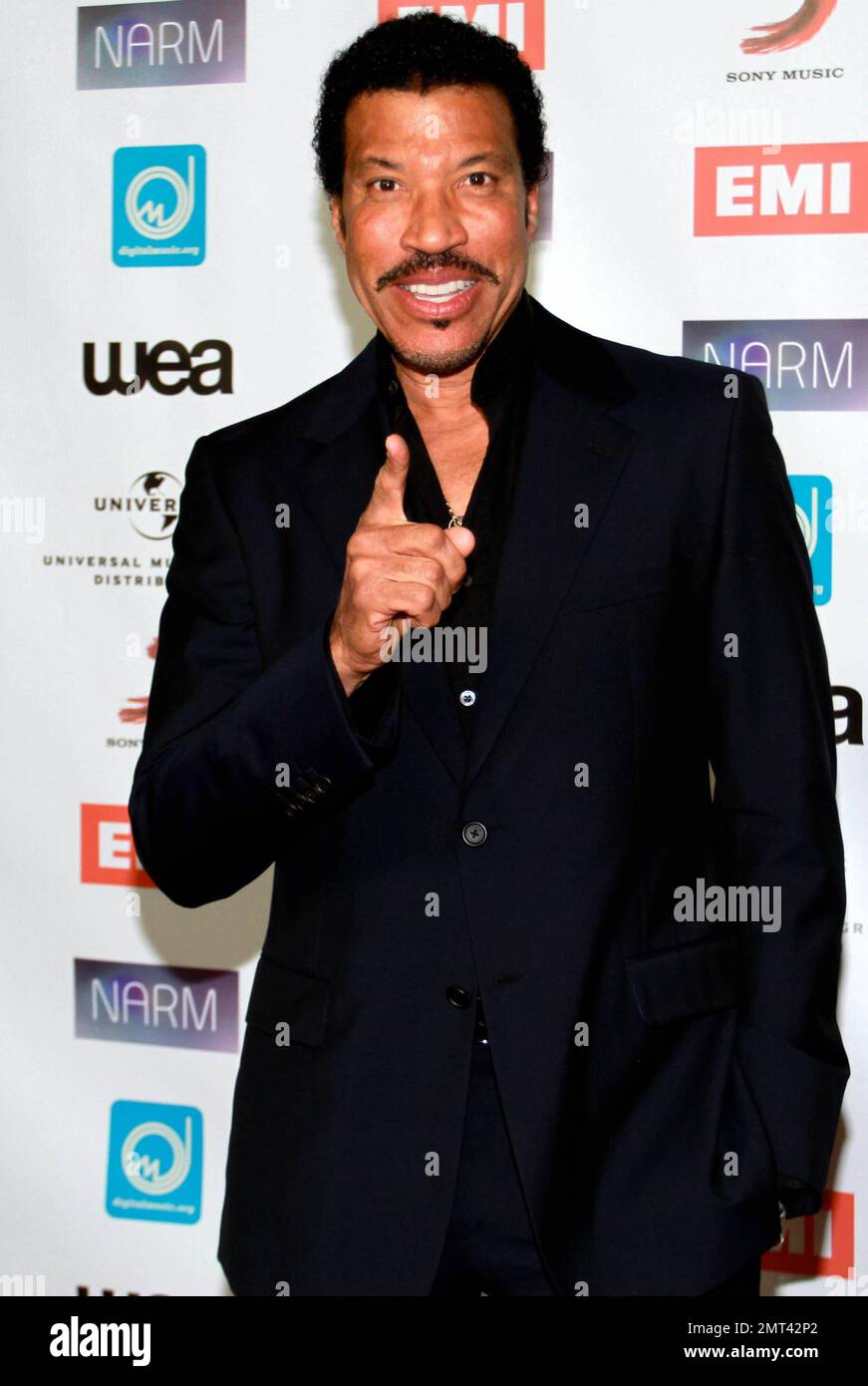 Singer Lionel Ritchie arrives at the NARM 2012 Music Biz Awards held at ...
