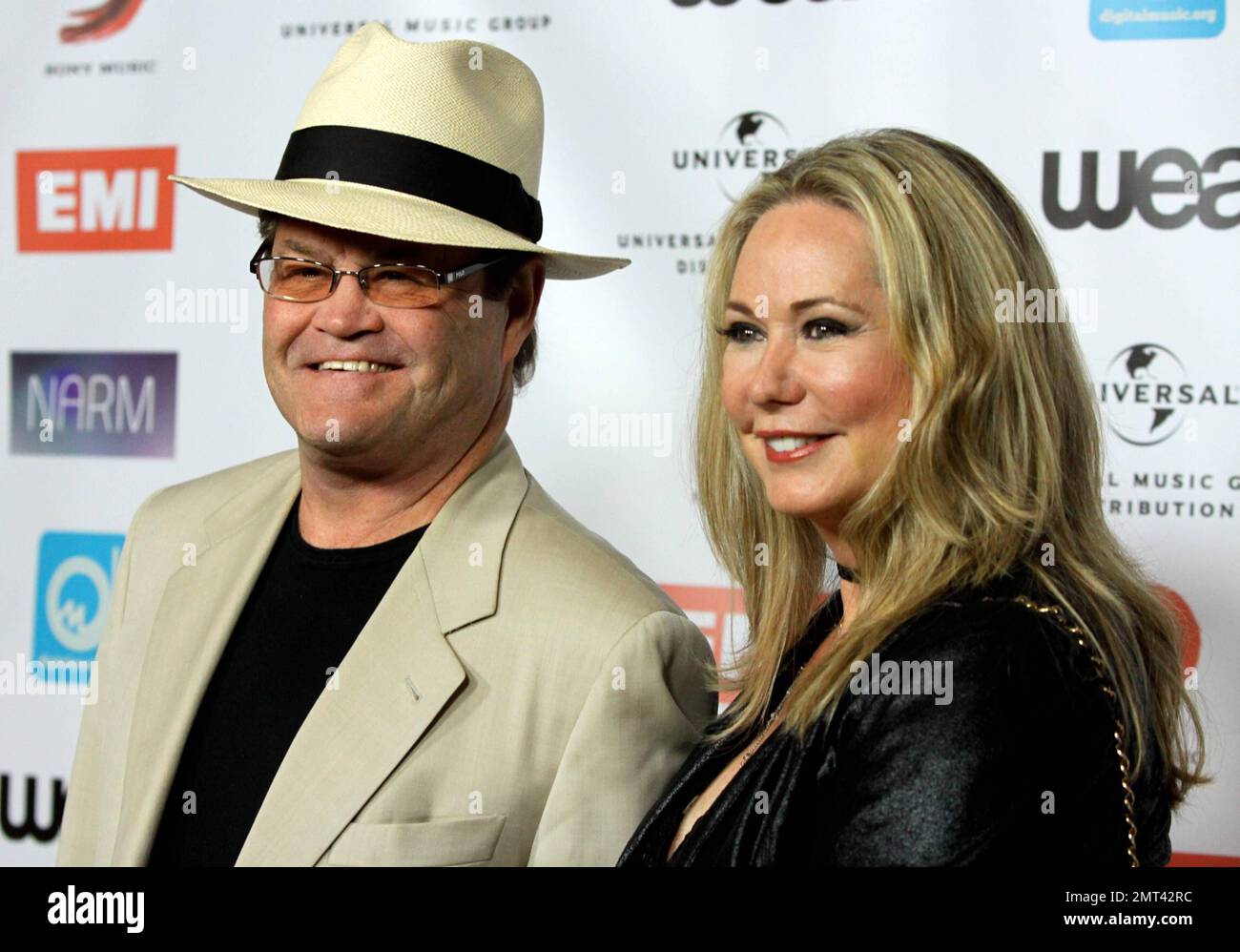 Mickey Dolenz and wife Donna Quinter arrive at the NARM 2012 Music Biz ...